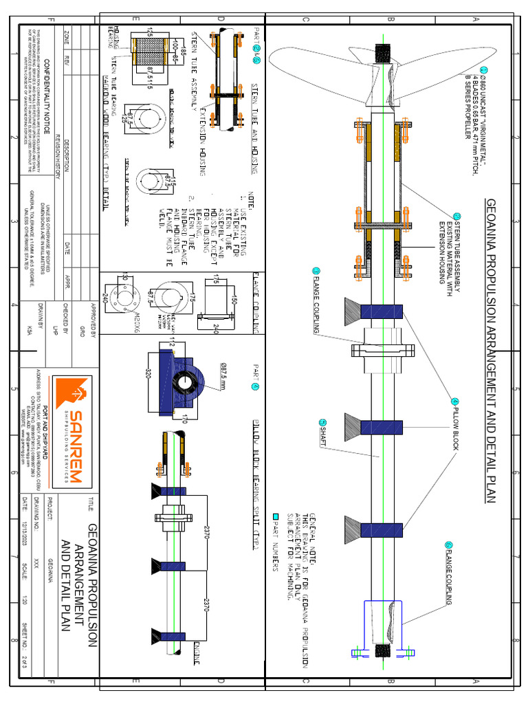 Propulsion Arrangement and Detail Plan | PDF | Mechanical Engineering ...
