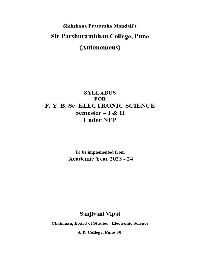 NEP Syllabus FY | PDF | Rectifier | Electronic Circuits