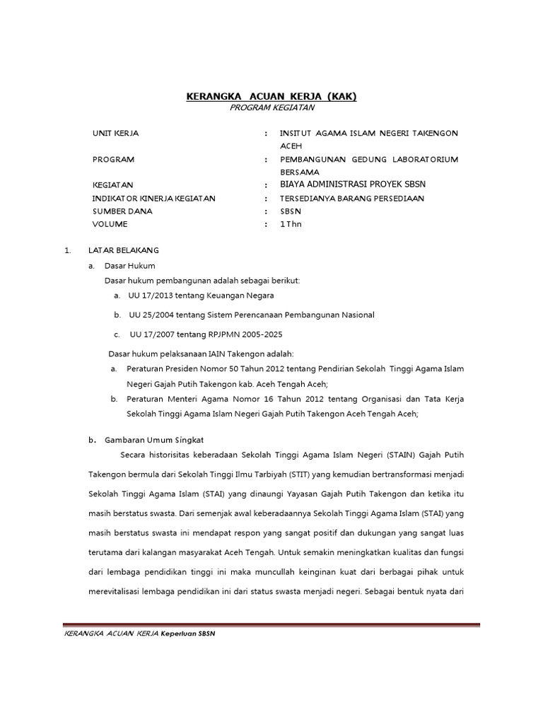 Kak Meubeliur SBSN | PDF | Bisnis | Pengelolaan Keuangan & Uang