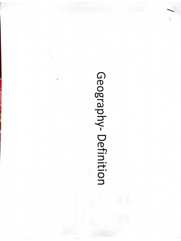 Definition of Geography | PDF
