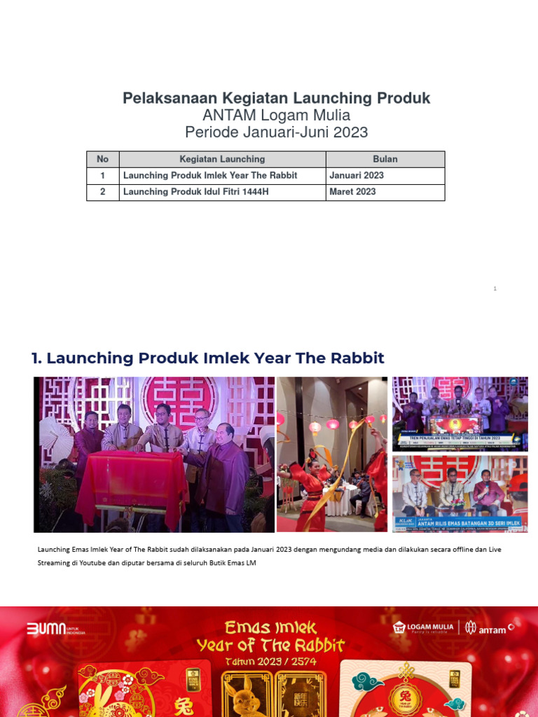 Pelaksanaan Kegiatan Launching Produk | PDF
