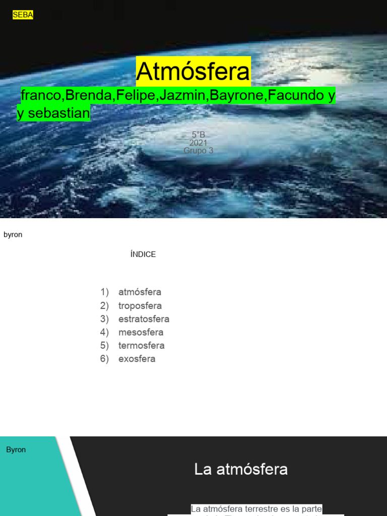 Capas de la Atmósfera Terrestre | PDF | Artes del Lenguaje y ...