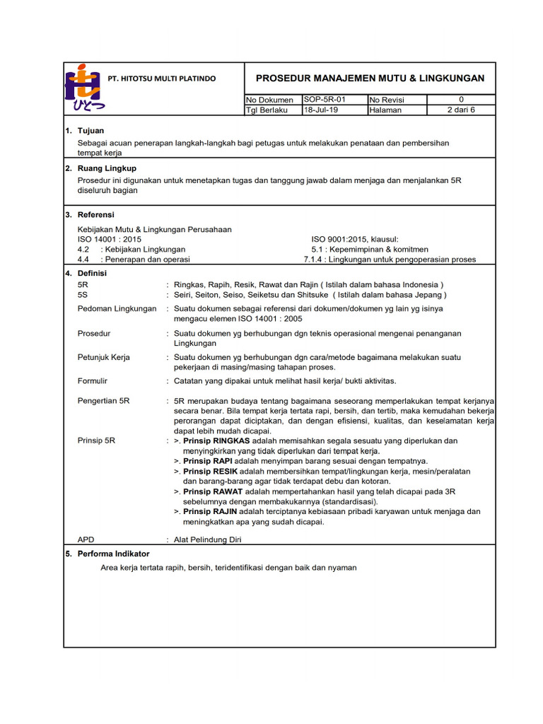 429226234-SOP-5R-01-PROSEDUR-5R-5S-2-Of-6-pdf Pages 1-1 - Flip PDF Download - FlipHTML5 | PDF