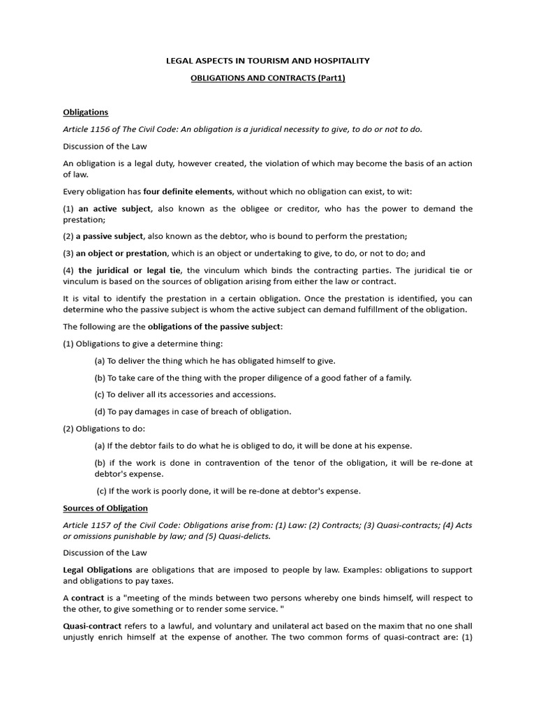 Handout No. 1 BLT | PDF | Law Of Obligations | Payments Handout No. 1 BLT | PDF | Law Of Obligations | Payments