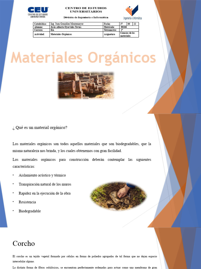MATERIALES ORGANICOS | PDF | Tallo de la planta | Bambú