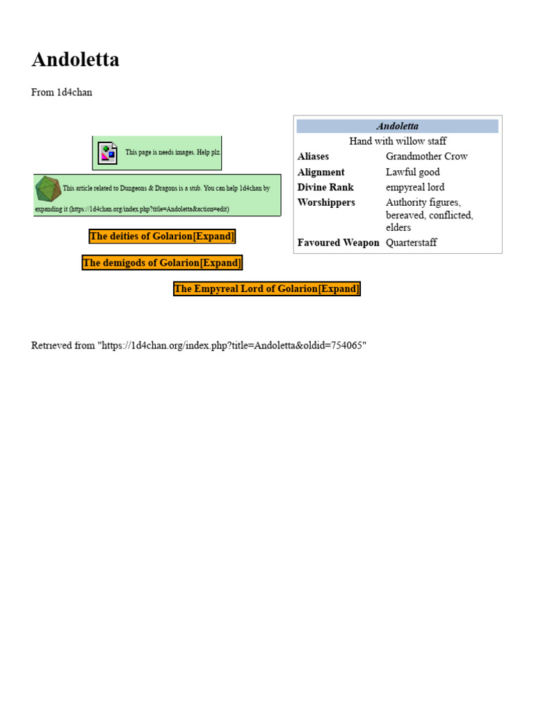 Andoletta - 1d4chan | PDF