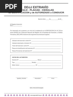 Declaración de Extravío de Documentos Automotor | PDF | Finanzas y dinero