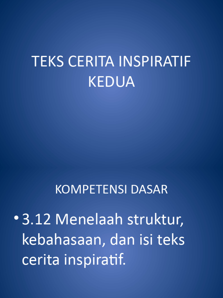 Struktur dan Contoh Cerita Inspiratif | PDF