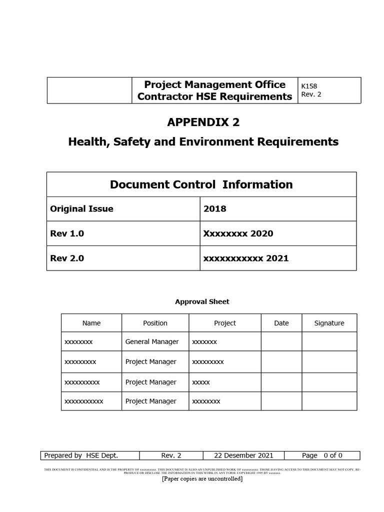 Draft HSE Requirement (Standard) | PDF | Personal Protective Equipment ...