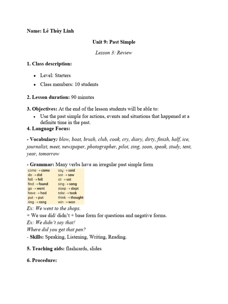 U9 - Lesson 3 - Oxford Grammar For Schools 3 - LP - Linh | PDF | Linguistic Morphology | Grammar