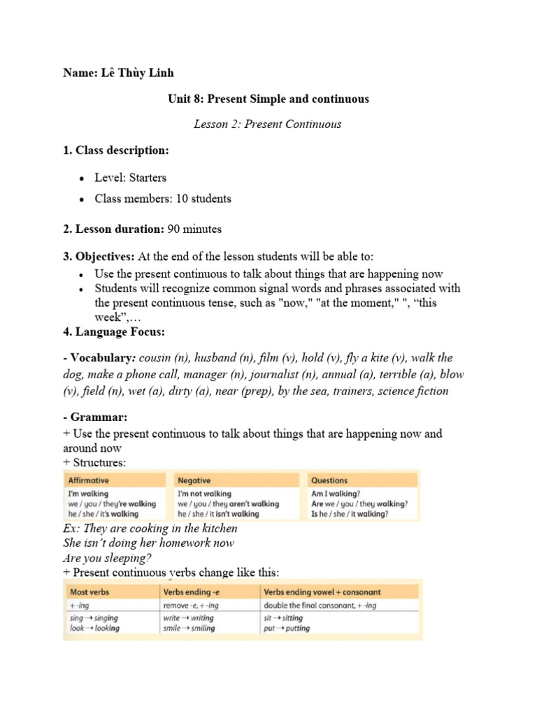 U8 - Lesson 2 - Oxford Grammar For Schools 3 - LP - Linh | PDF | Language Mechanics | Cognitive ...