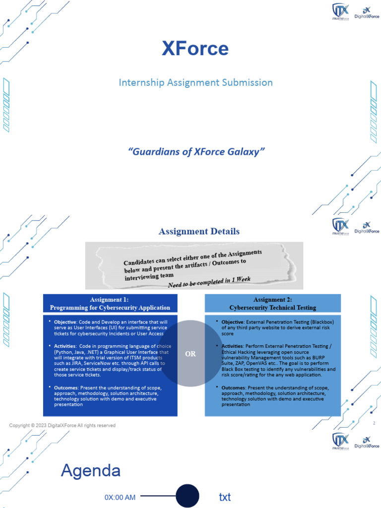 XForce Internship Assignment CANDIDATE NAME | PDF | Computer Security | Security