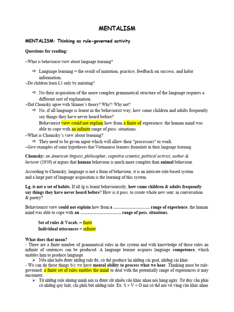 Handout Theories-Method | PDF | Constructivism (Philosophy Of Education ...