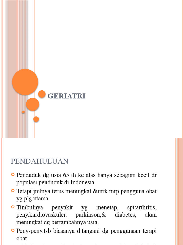 Konseling Penggunaan Obat Pada Geriatri | PDF