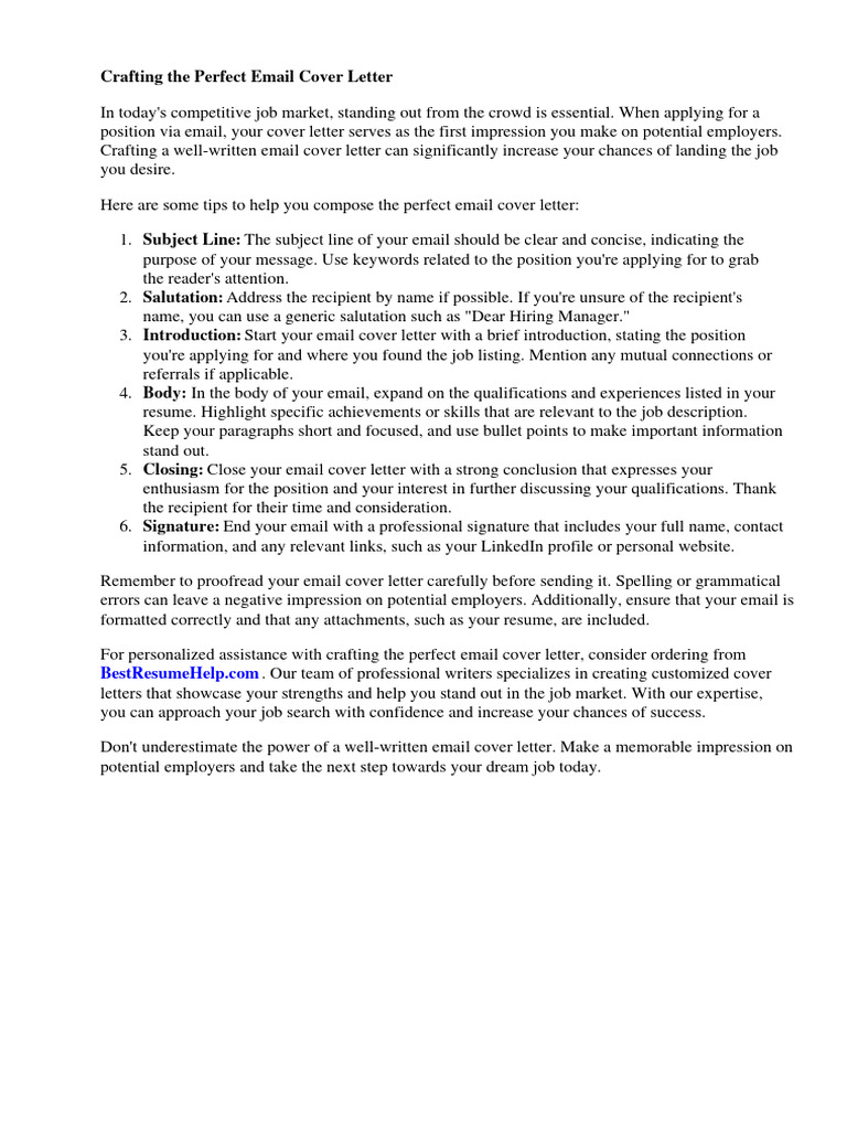 Email Cover Letter Template | PDF | Résumé | Http Cookie