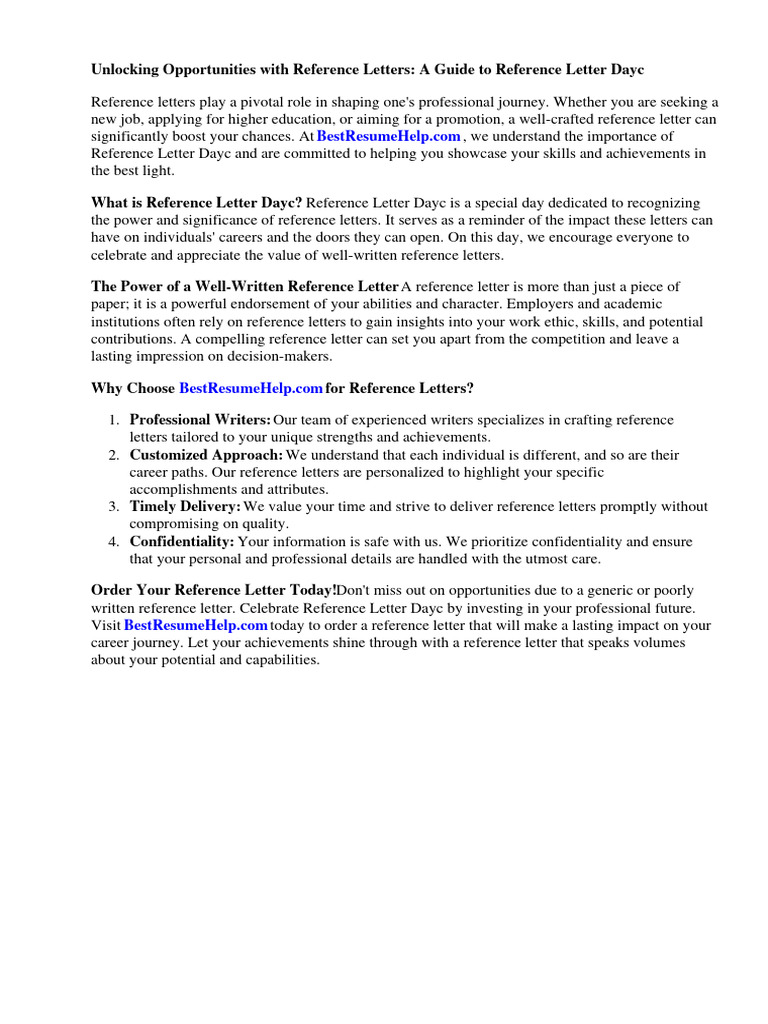 Reference Letter Daycare Worker | PDF | Child Care | Early Childhood ...