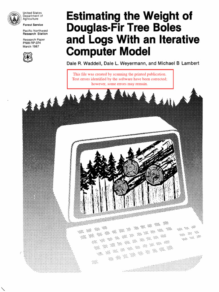 Waddell, Dale - Estimatin The Weight of Tree Boles | PDF | Computing ...