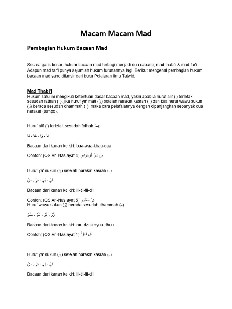 Macam Macam Mad | PDF
