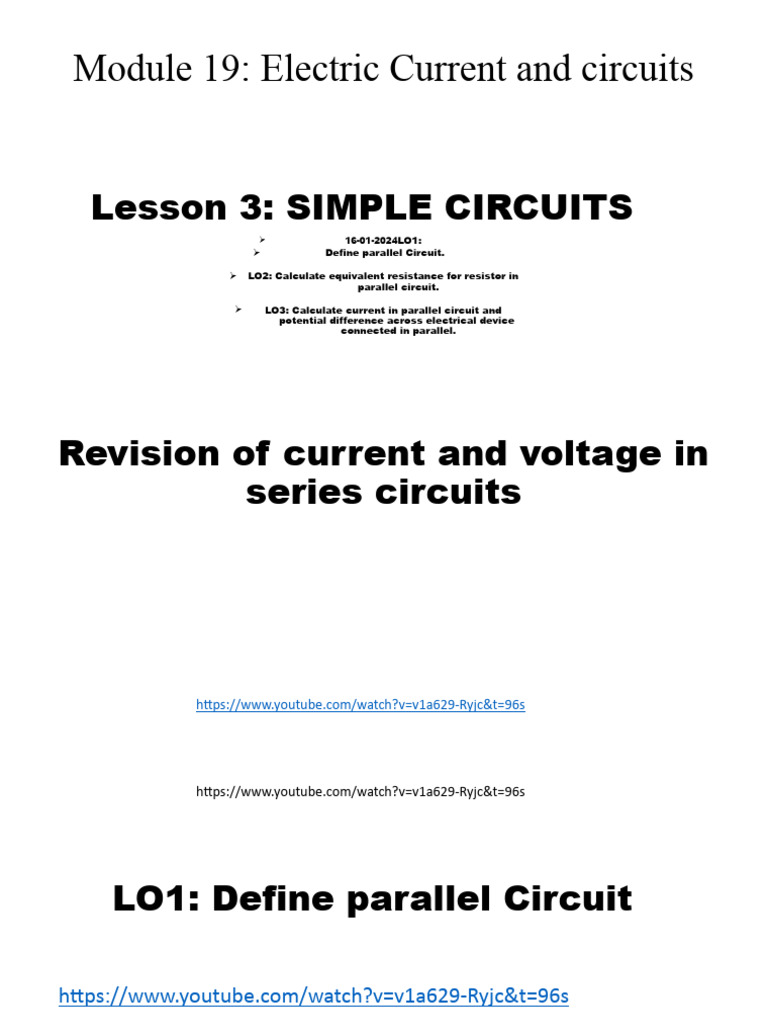 Understanding Parallel Circuits Basics | PDF | Series And Parallel ...