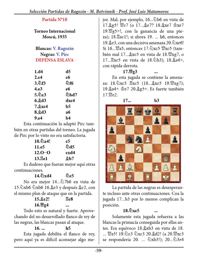 18 - Ragozin Vs Pirc | PDF | Juegos de mesa | Juegos tradicionales