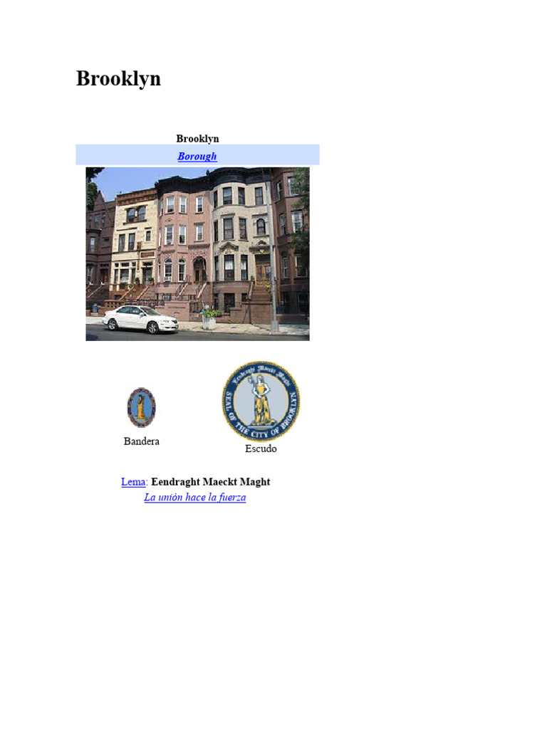 Historia y Cultura de Brooklyn | PDF | Brooklyn