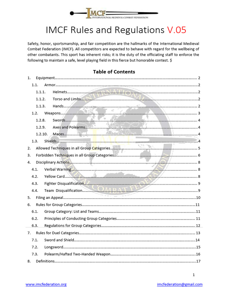 Rules and Regulations V.05 | PDF | Shield