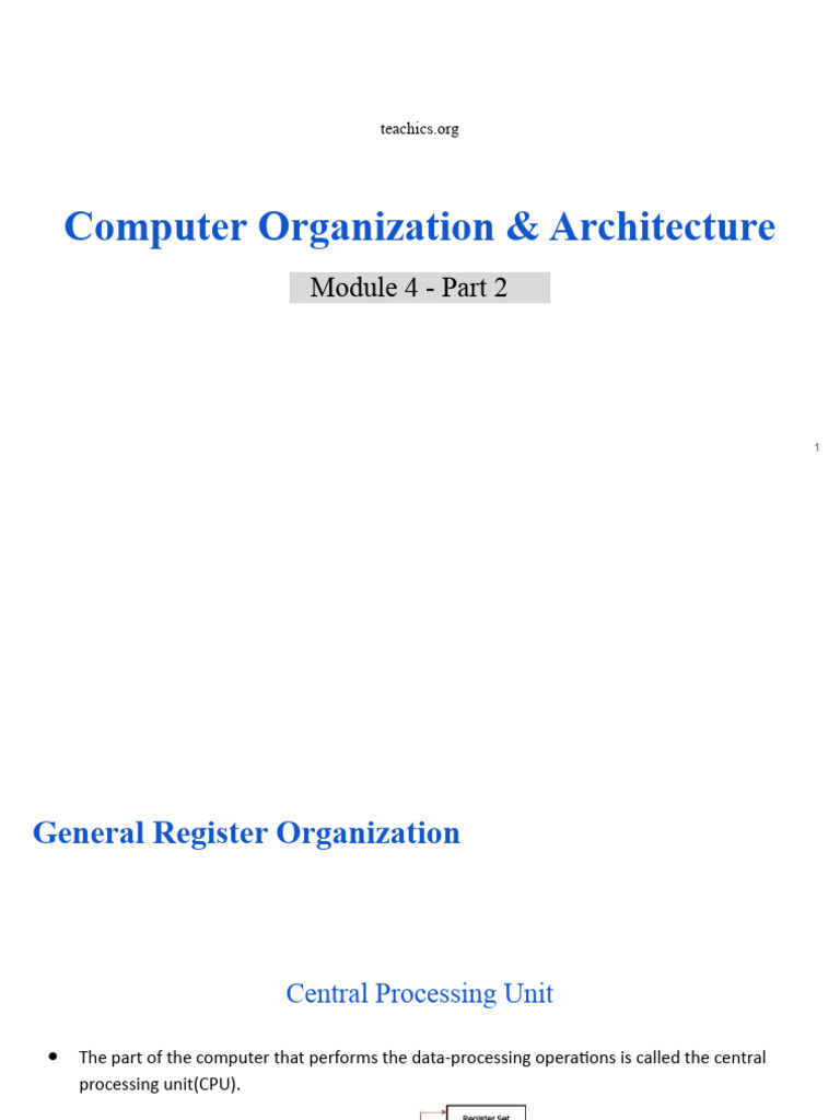 Coa Module 4 Part 2 | PDF | Central Processing Unit | Digital Electronics