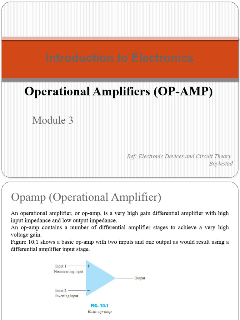 Module 3 Opamp and Oscillator (Updated) | PDF | Operational Amplifier | Amplifier