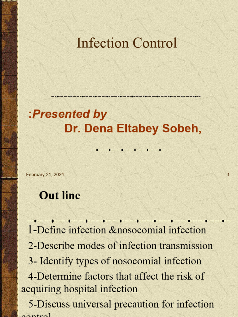 Infection Control | PDF | Infection | Hospital Acquired Infection