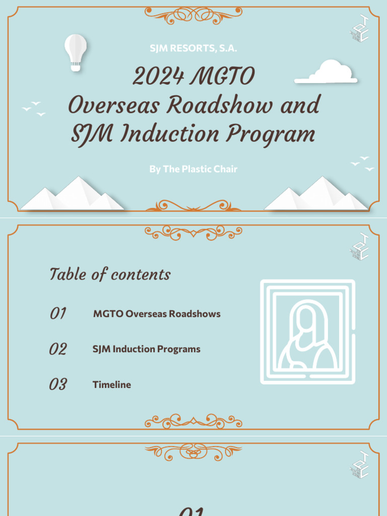 Proposal - 2024010 - 2024 MGTO Overseas Roadshows & SJM Induction Programs | PDF