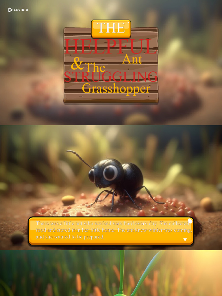 The Helpful Ant and The Struggling Grasshopper | PDF