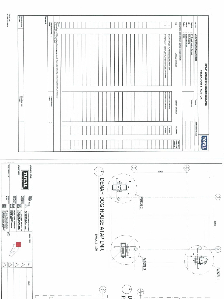 47 SDS STR TBP Denah Balok Plat Dog House Atap LMR | PDF