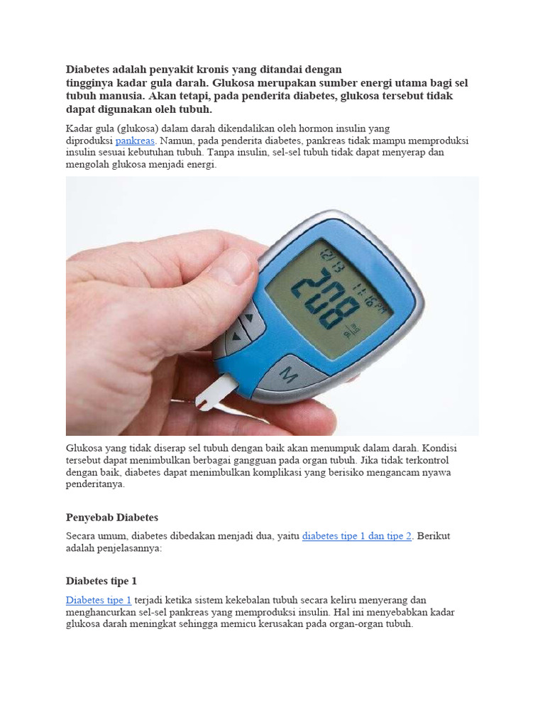 Panduan Lengkap tentang Diabetes dan Gejalanya | PDF