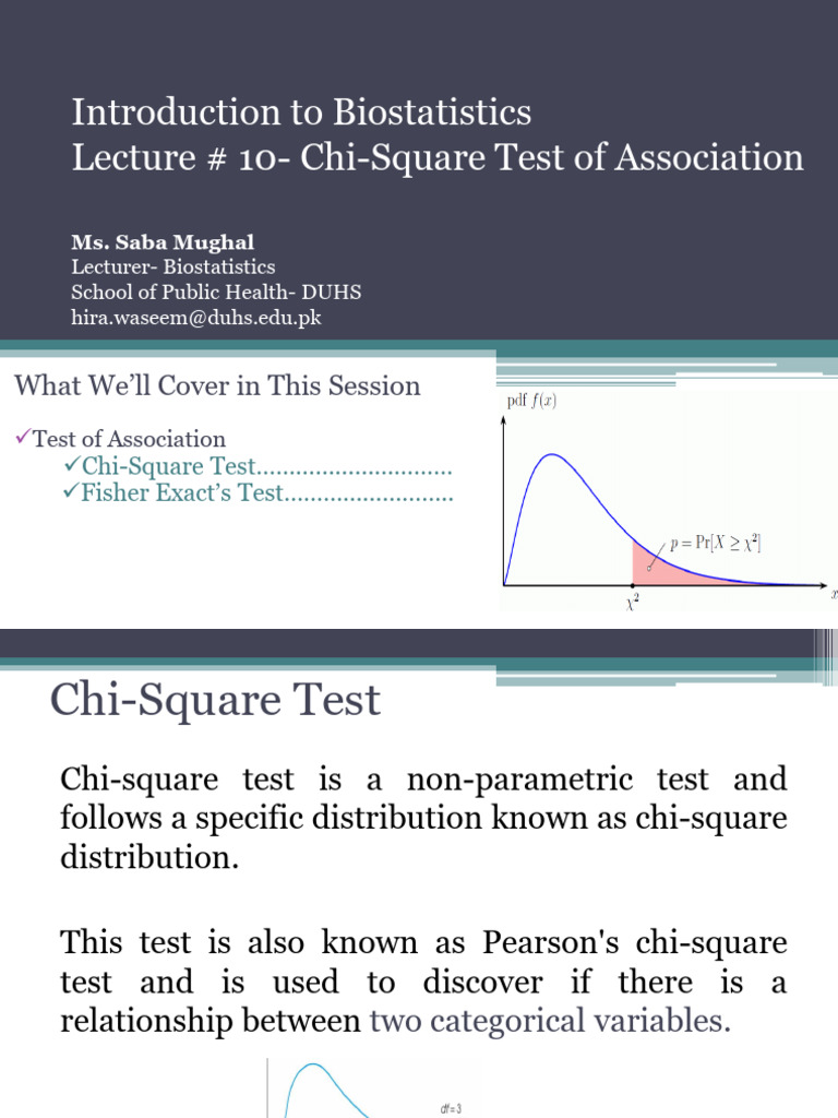 Lecture # 10 - Chi-Square Test | PDF | Statistical Hypothesis Testing ...