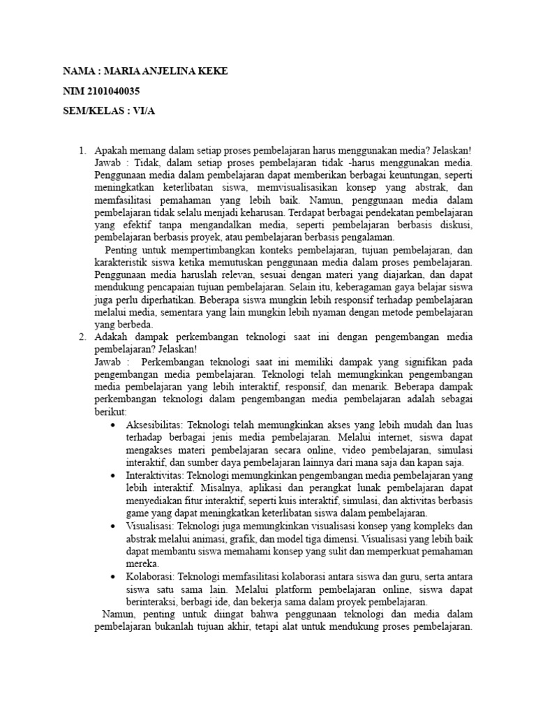 Tugas1 Pengembangan Media - Maria Keke | PDF