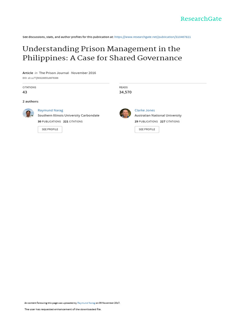 Understanding Prison Management in The Philippines | PDF | Prison ...