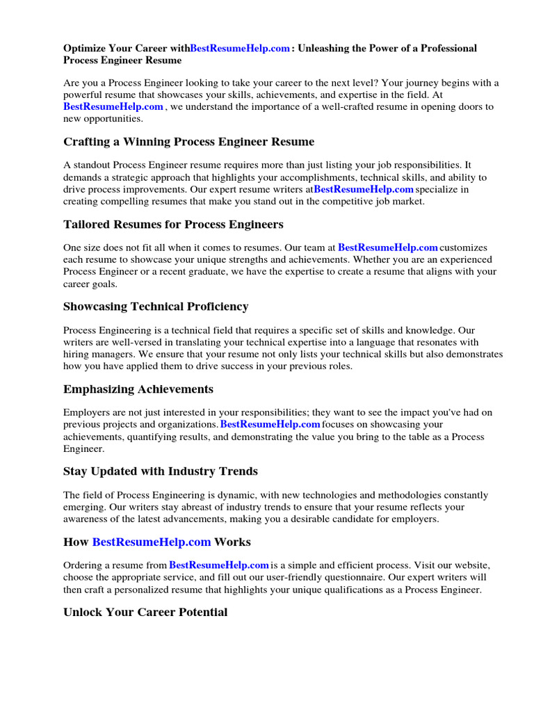 Process Engineer Cover Letter Sample | PDF | Engineering | Project Management
