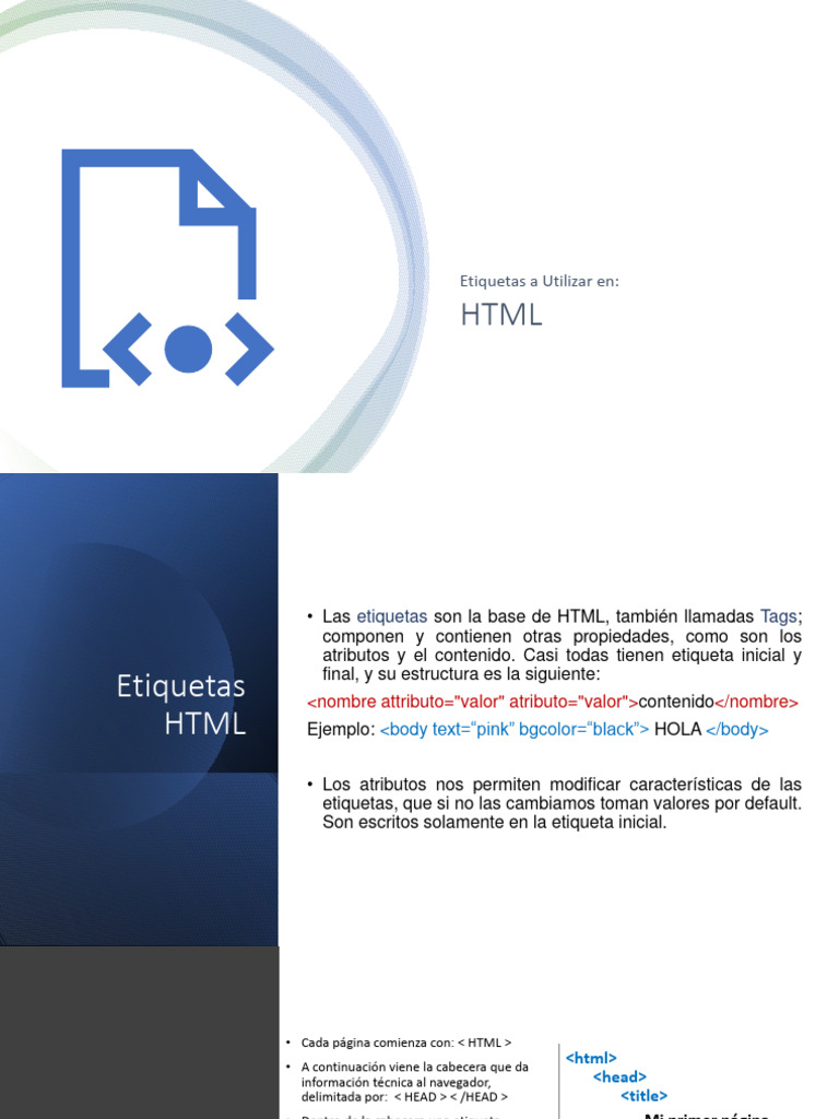 Etiquetas HTML Parte1 | PDF | HTML | Informática