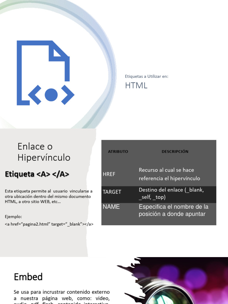 Etiquetas HTML Parte2 | PDF | Hipervínculo | HTML