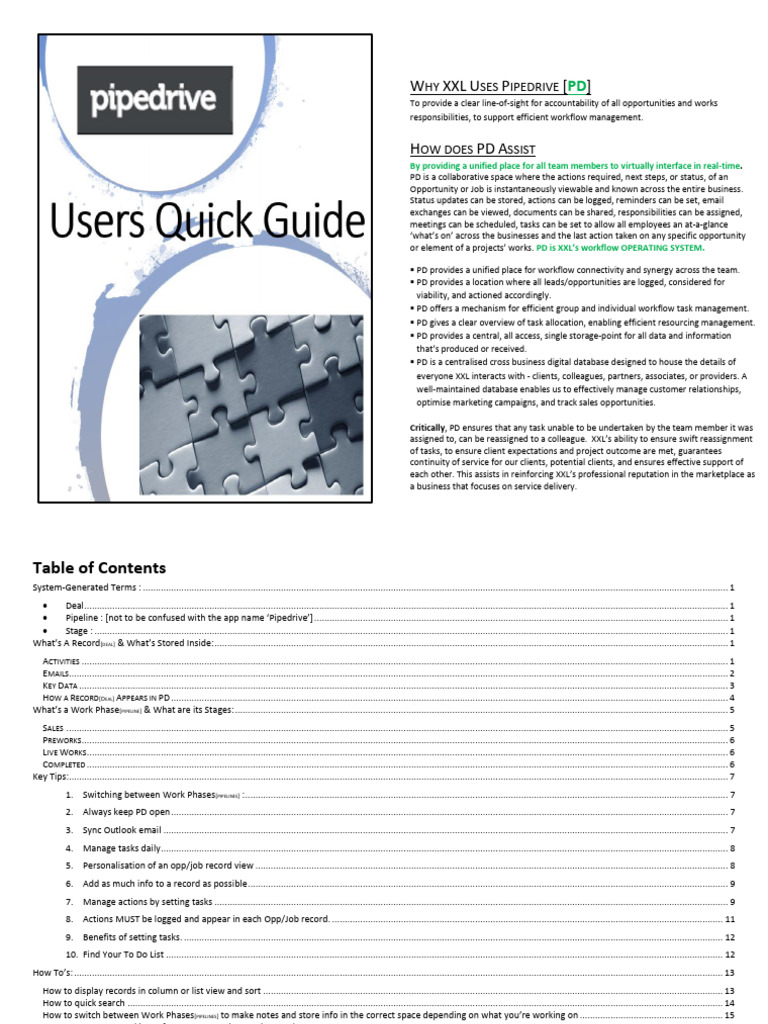 000h PipeDrive Quick Guide 08-02-24 | PDF | Microsoft Outlook | Databases