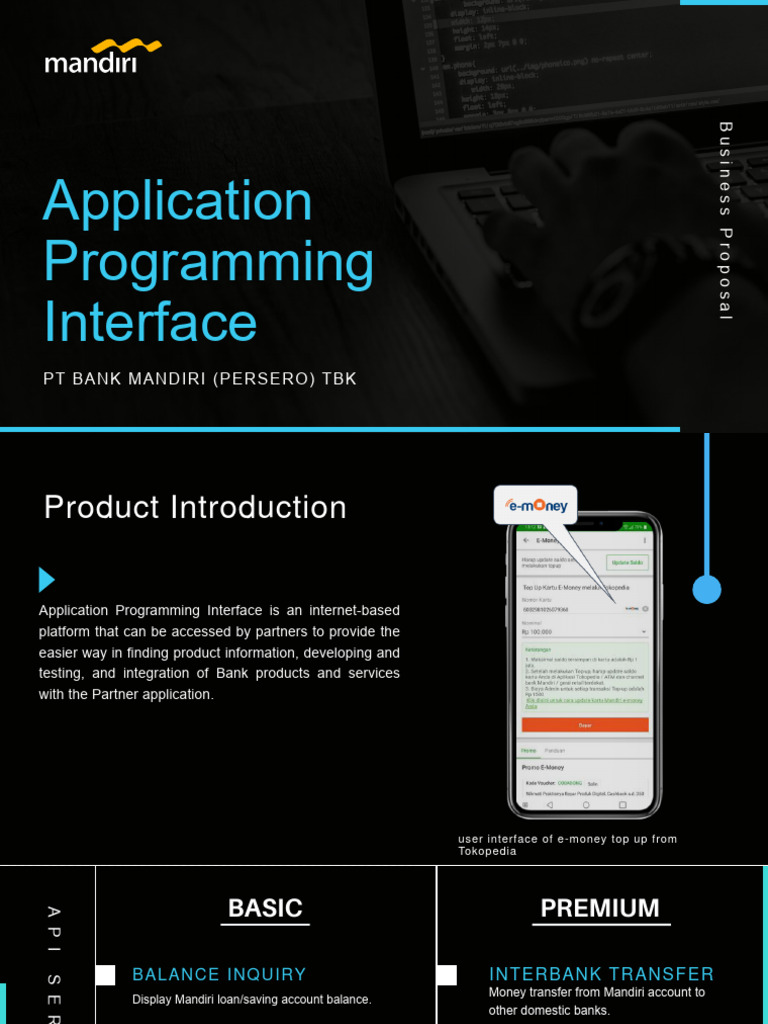 Bank Mandiri API Partnership Proposal | PDF | Digital Technology | Banking
