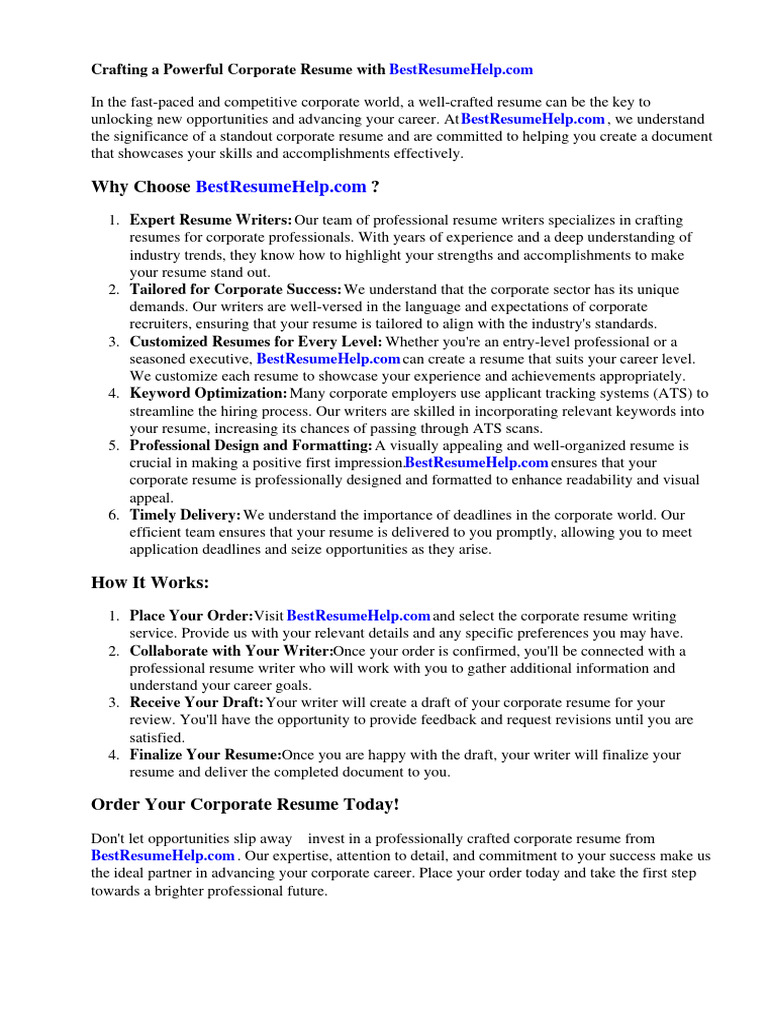 Corporate Restructuring Resume | Download Free PDF | Résumé | Recruitment