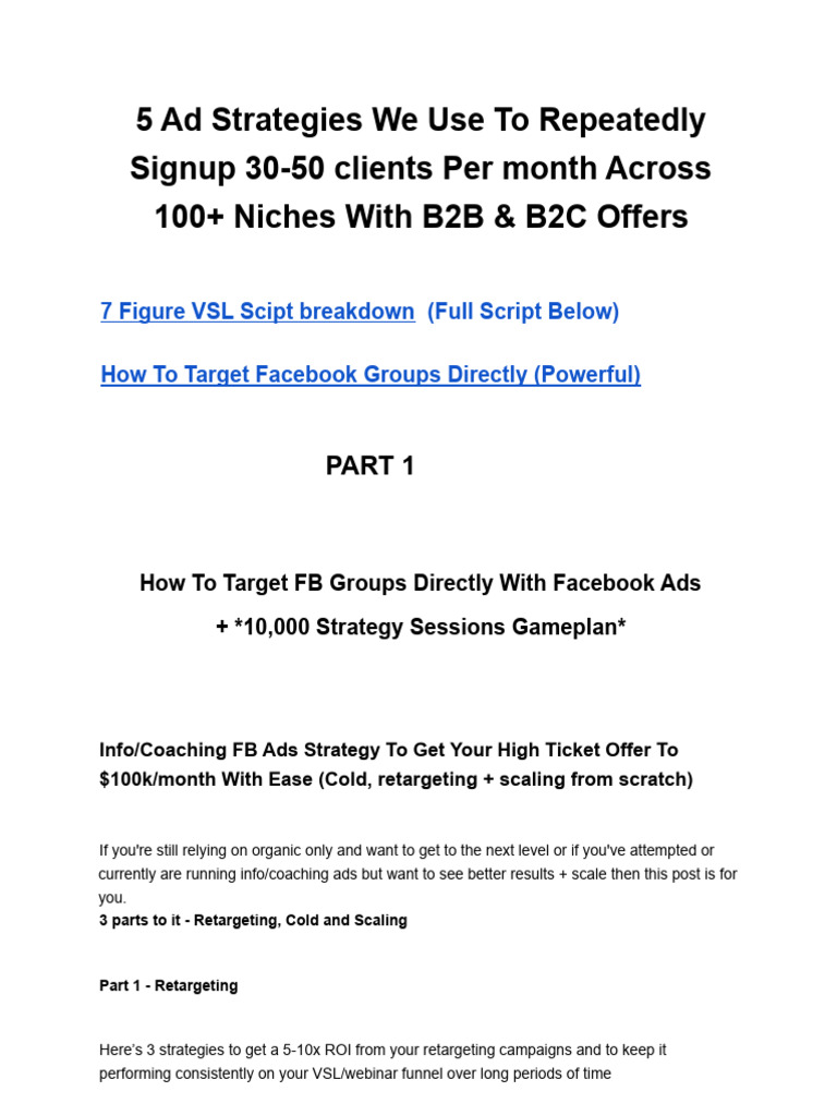 (Updated) 5 Ad Strategies We Use To Repeatedly Signup 30-50 Clients Per ...