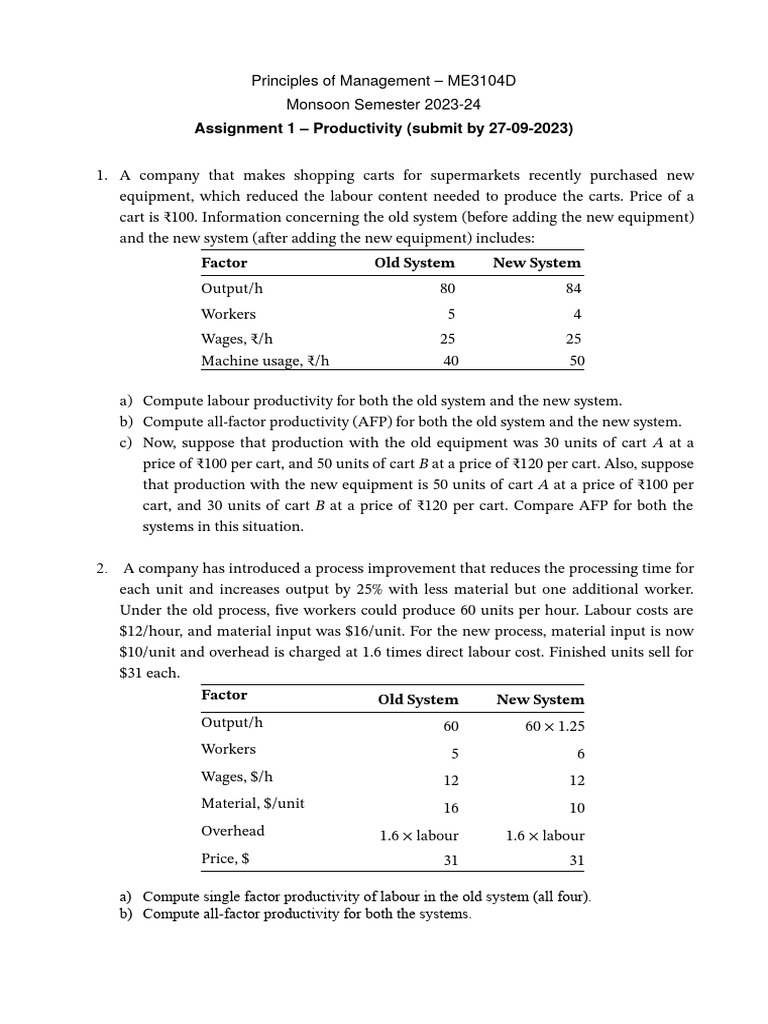 PoM Assignment-1 | PDF | Economies | Business Economics