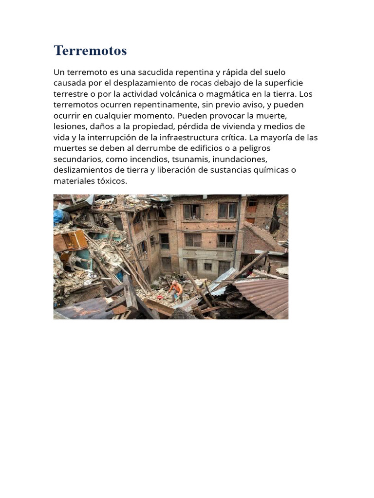 Terremotos | PDF