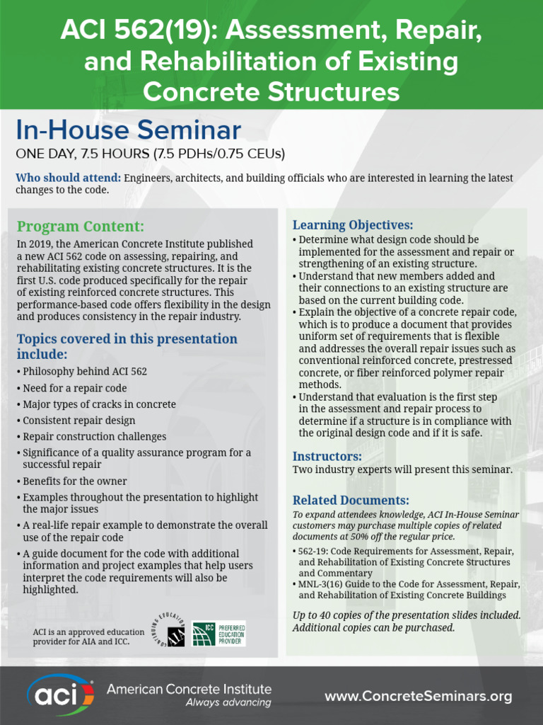 Dokumen Tips Aci 56219 Assessment Repair And Rehabilitation Of