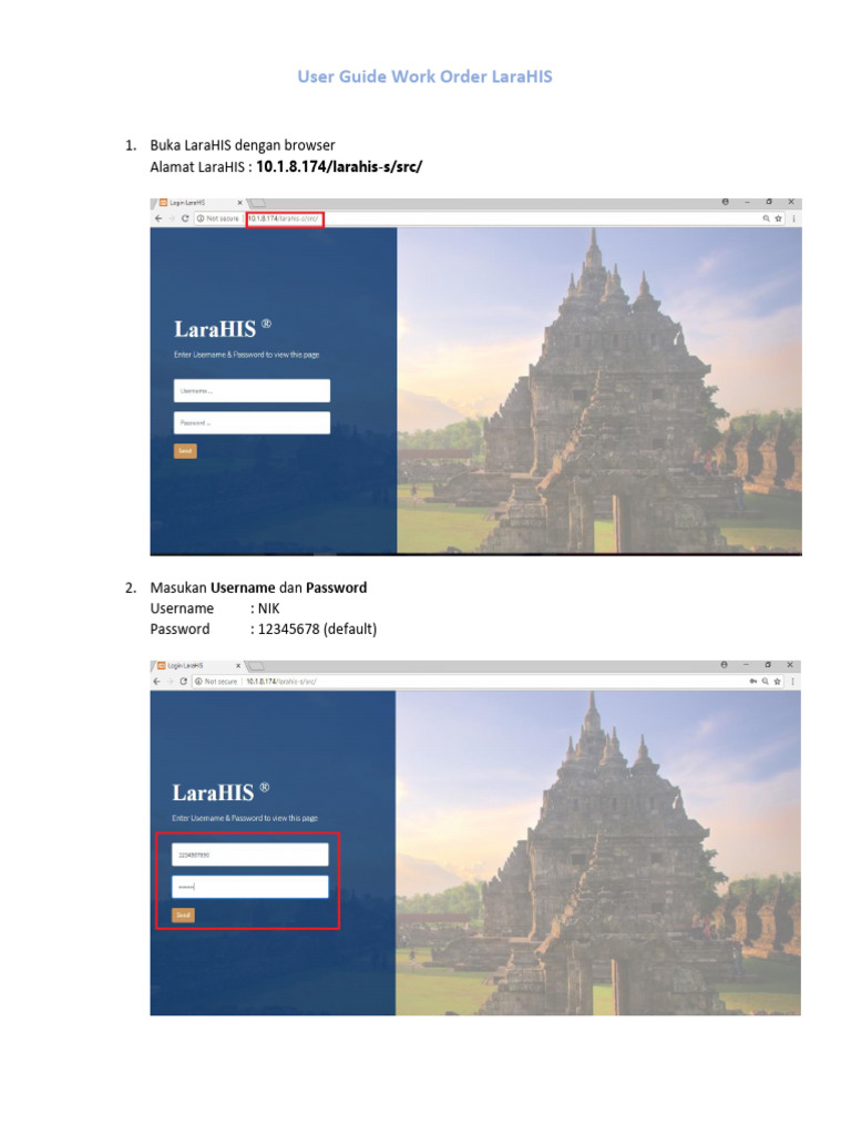 User Guide Work Order LaraHIS | PDF
