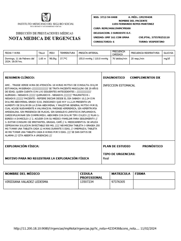 Urgs Imss Editable | PDF | Cuidado de la salud | Ciencias de la Salud