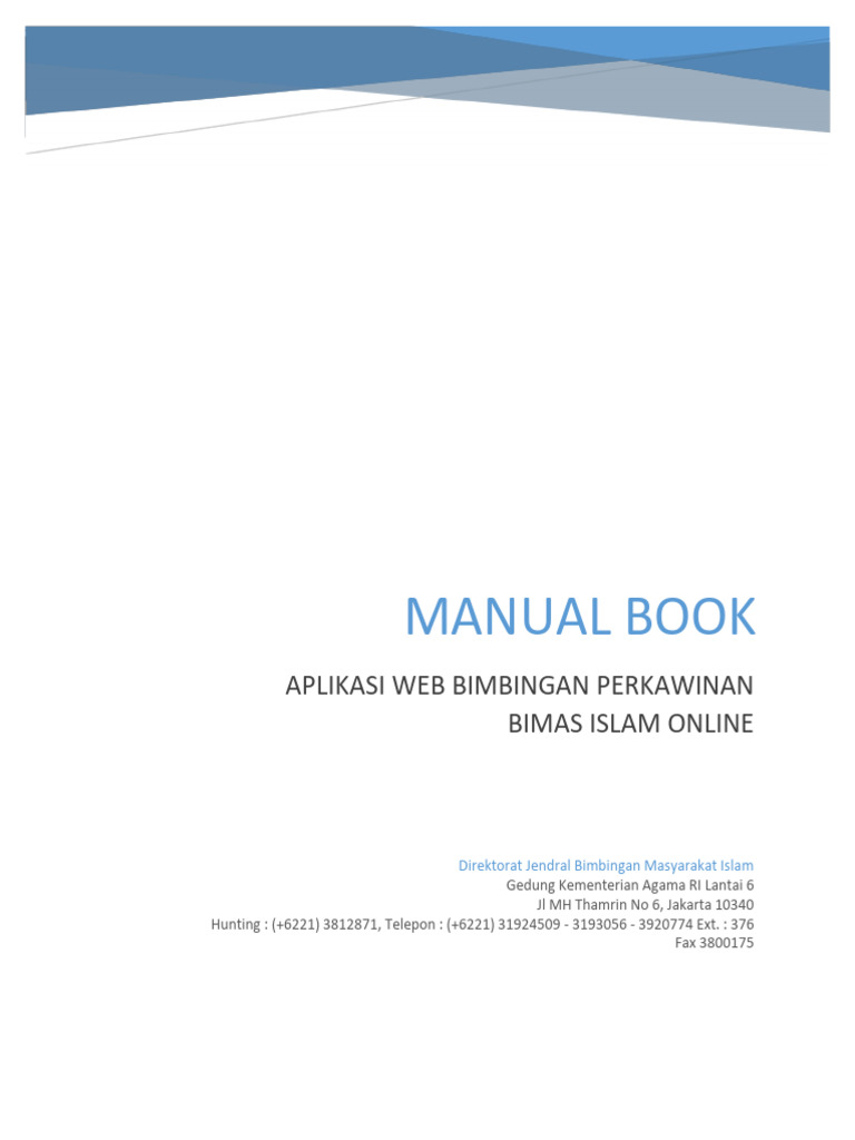 Manual Book Bimwin - New | PDF