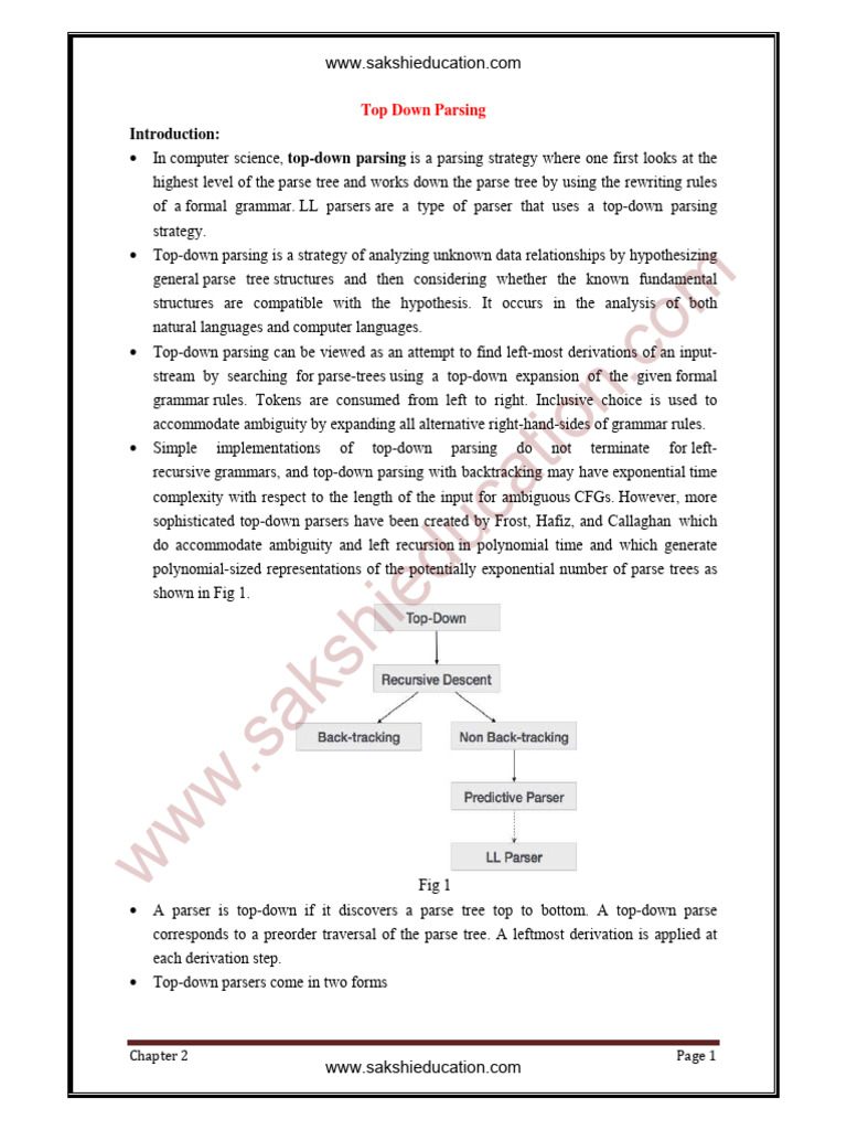 Unit2 TopDownParsing | PDF | Parsing | Software Engineering